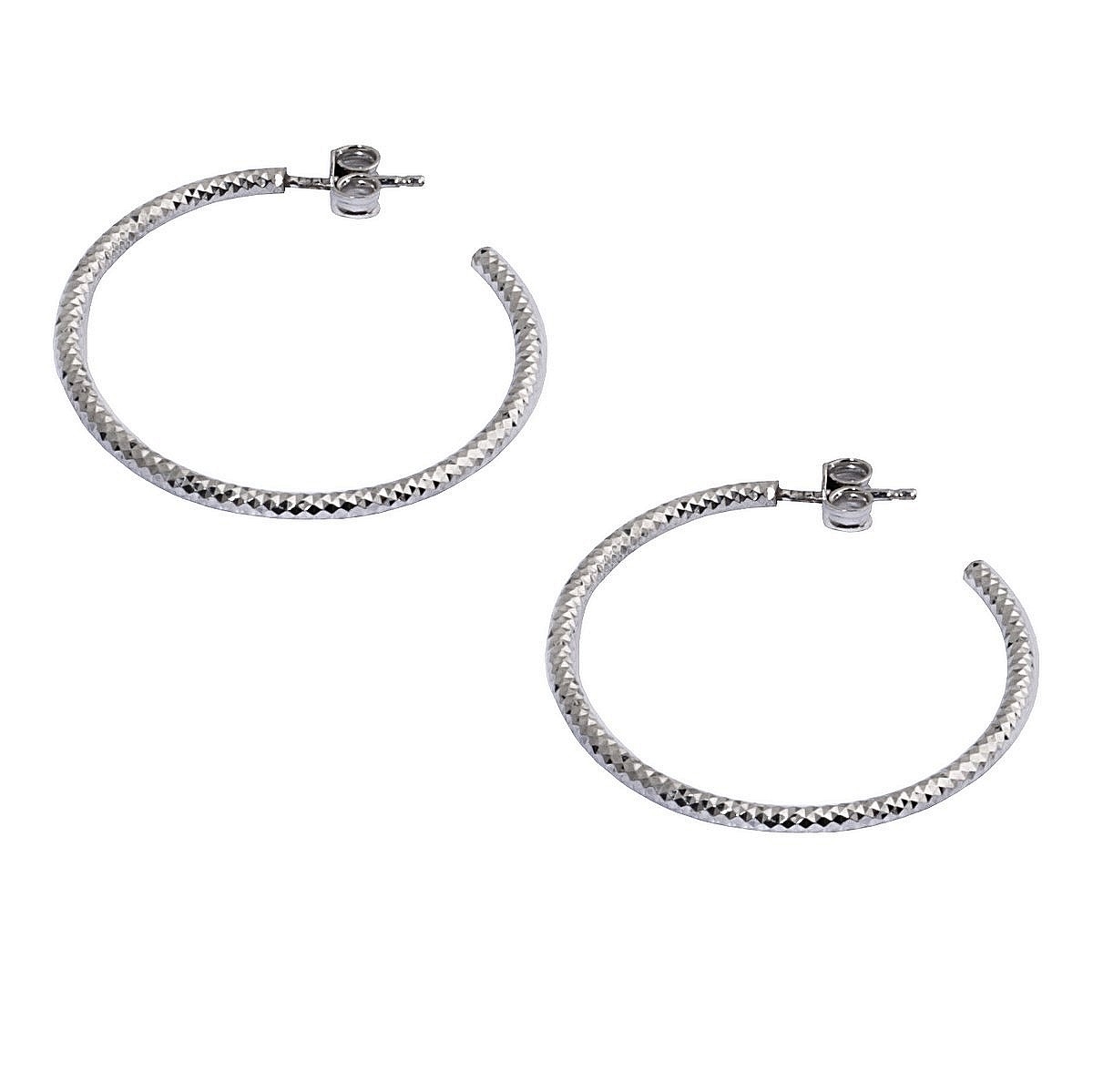 Argolas de prata - Comprar argolas de prata lapidadas em Prata.pt